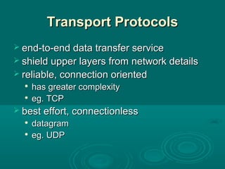 transport protocols | PPT