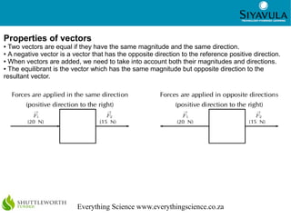 Vectors and scalars - grade 10 | ODP