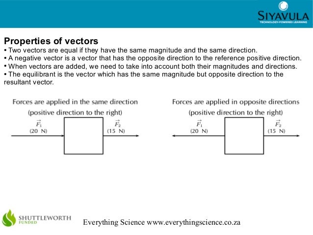 Vectors and scalars - grade 10