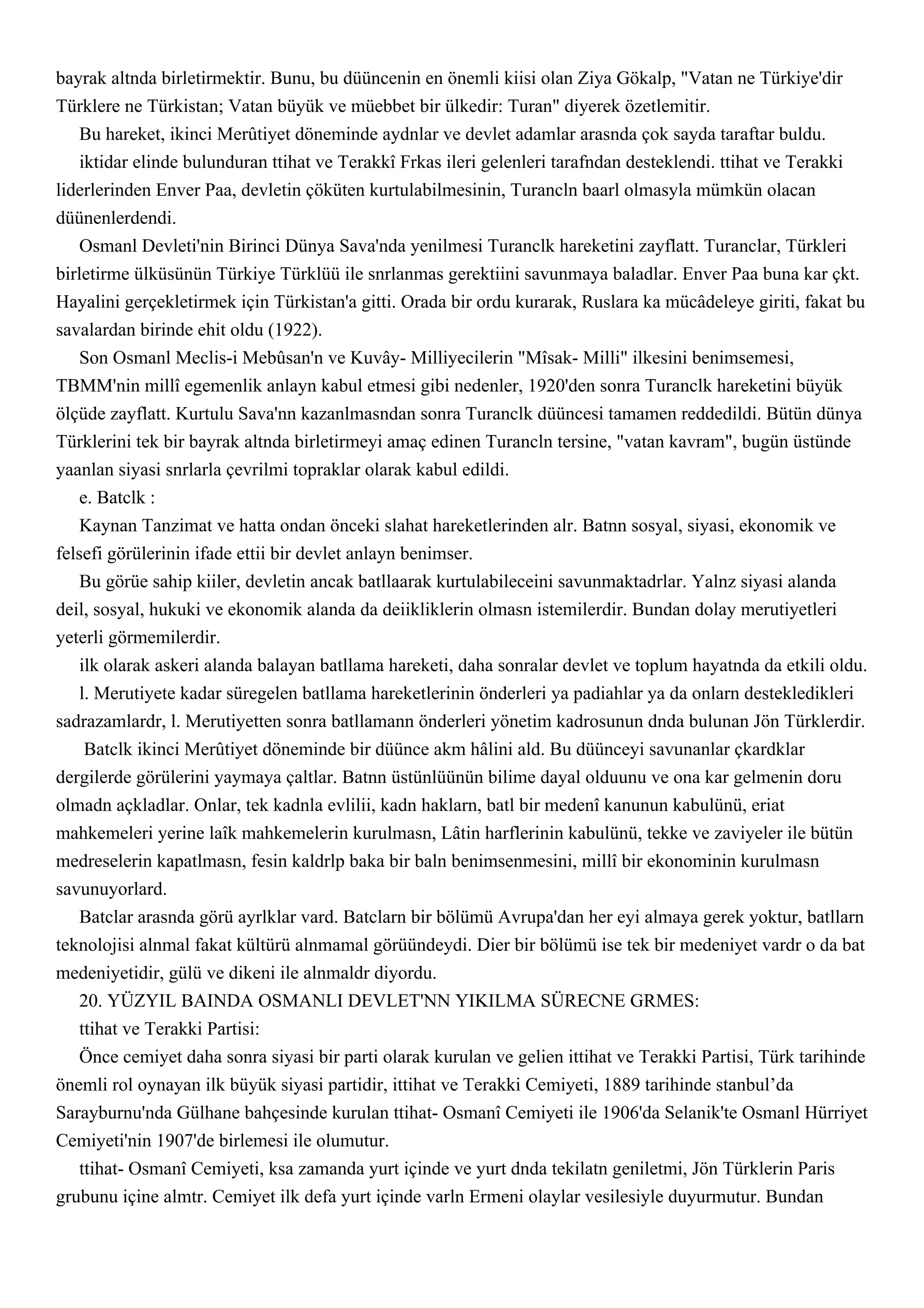 20. yüzyılda osmanlı devleti | PDF