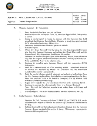 200.31 animal impound summary report | PDF