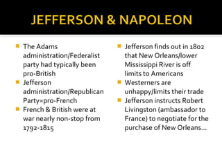 Jefferson & the Louisiana Purchase | PPT