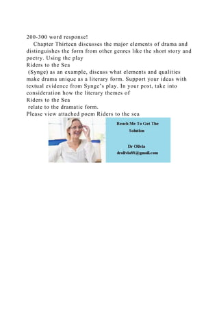 200-300 word response! Chapter Thirteen discusses the major ele.docx