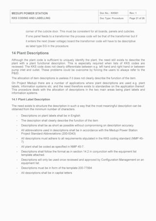 200 3340 kks coding and labelling procedure | PDF