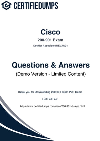 Cisco 200-901 Exam Practice Questions – Certifiedumps (Latest 2025 ...