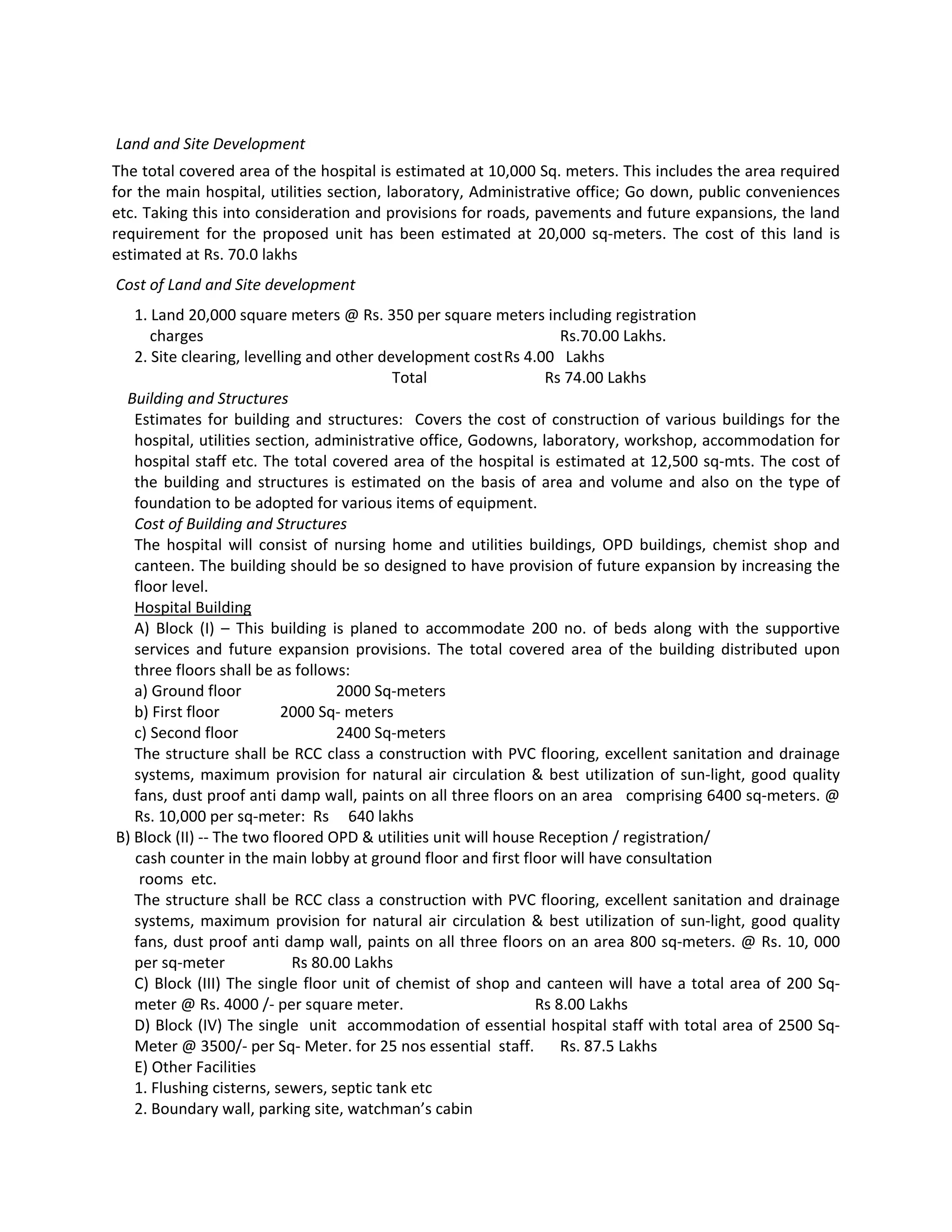 200 bed-hospital-project-report | PDF