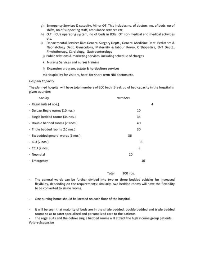 200 bed-hospital-project-report | PDF | Healthcare Industry | Industries
