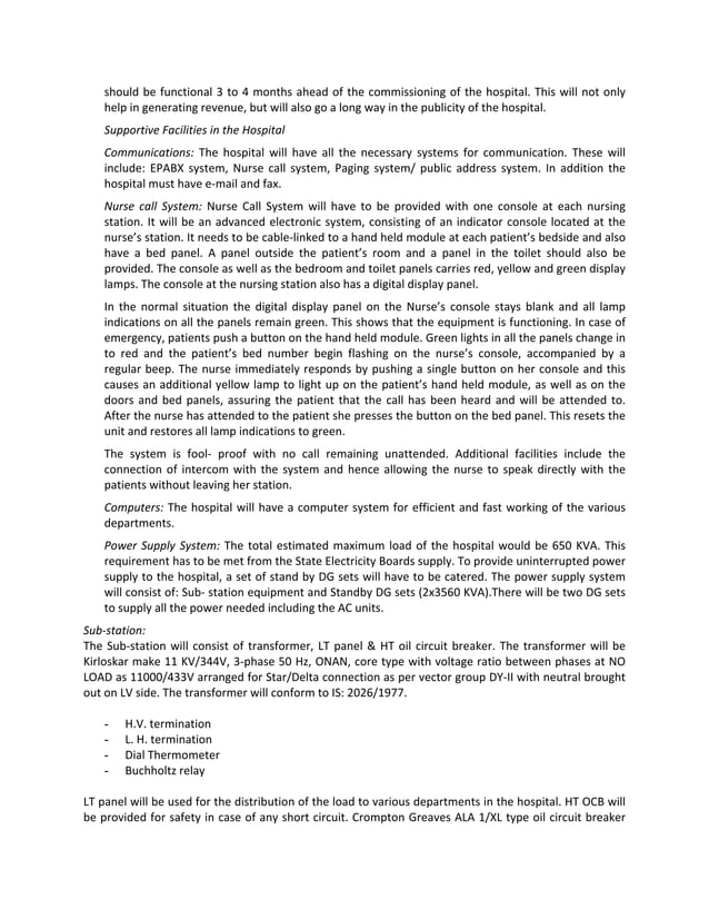 200 bed-hospital-project-report | PDF | Healthcare Industry | Industries