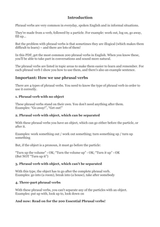 200 - Essential-Phrasal-Verbs list to use | PDF