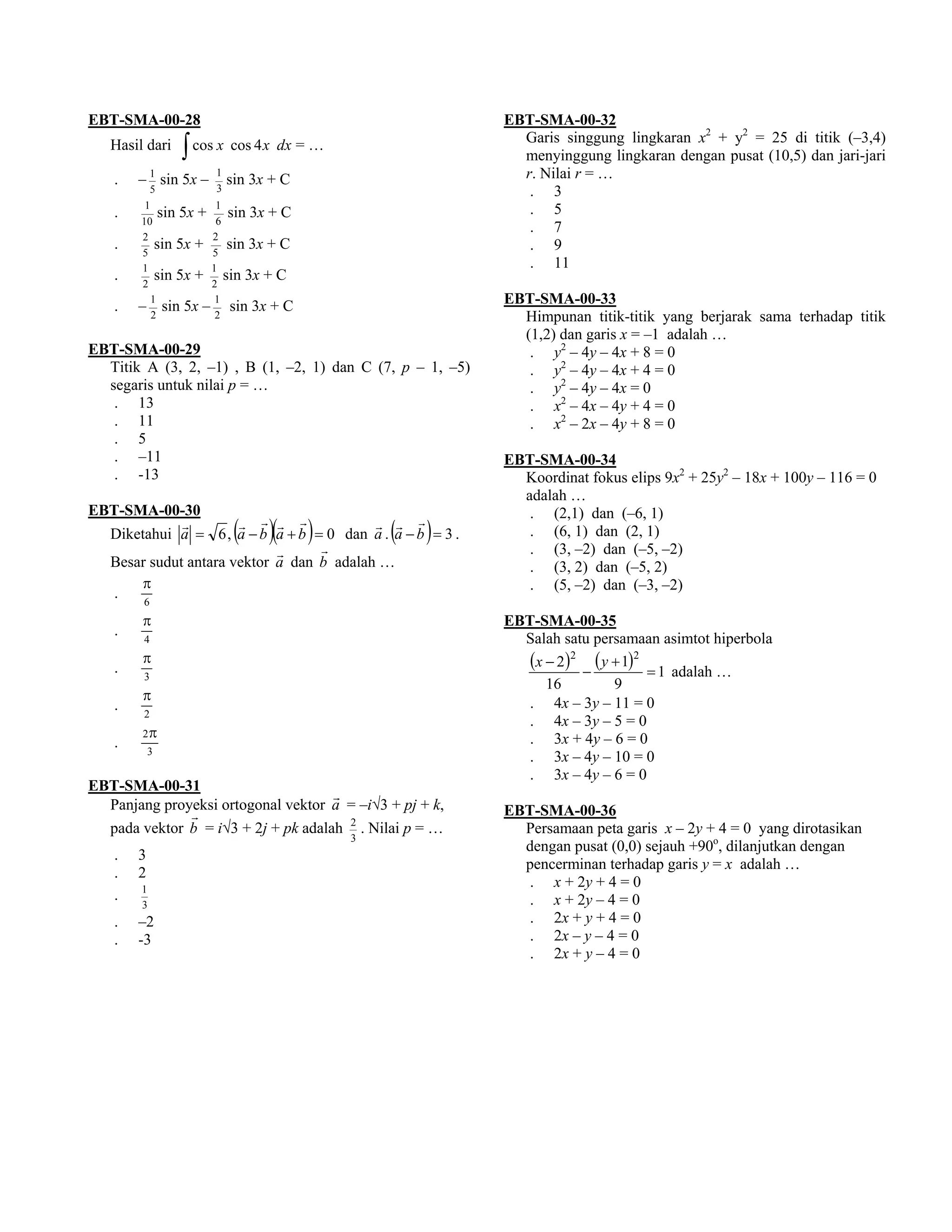 2000 matematika | PDF