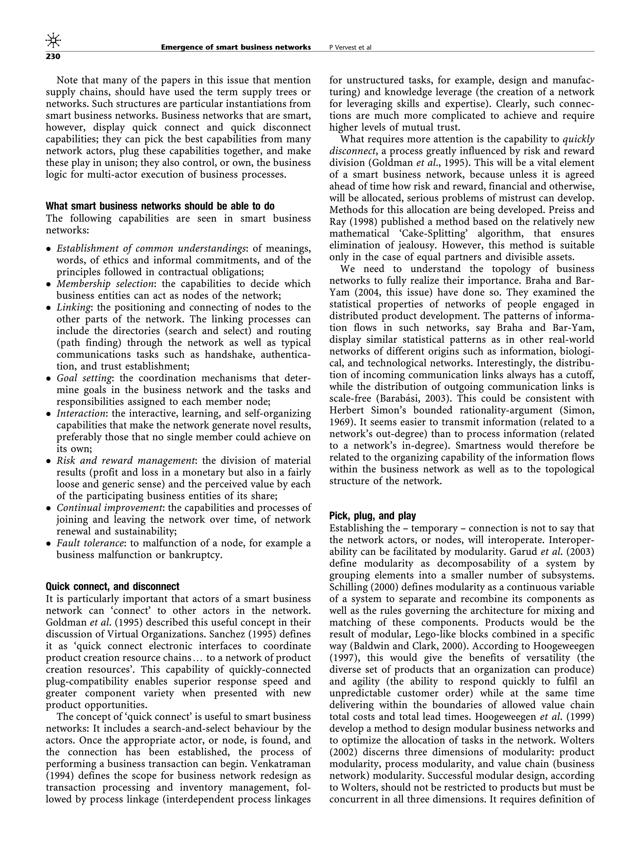 The Emergence of Smart Business Networks | PDF