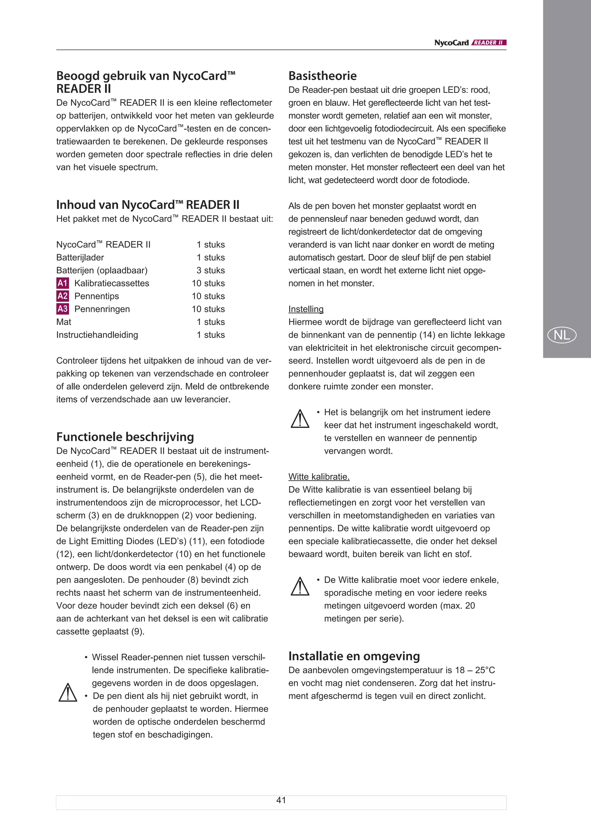 nyco card reader II user manual | PDF
