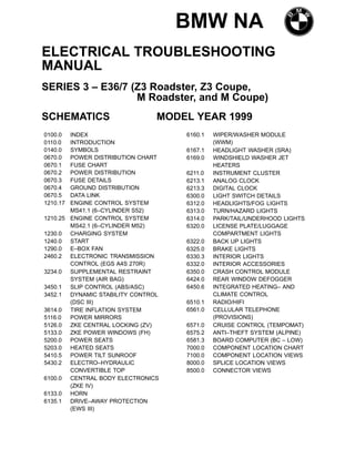 2000 BMW Z3 - M Roadster - Z3 - M Coupe Electrical Troubleshooting ...
