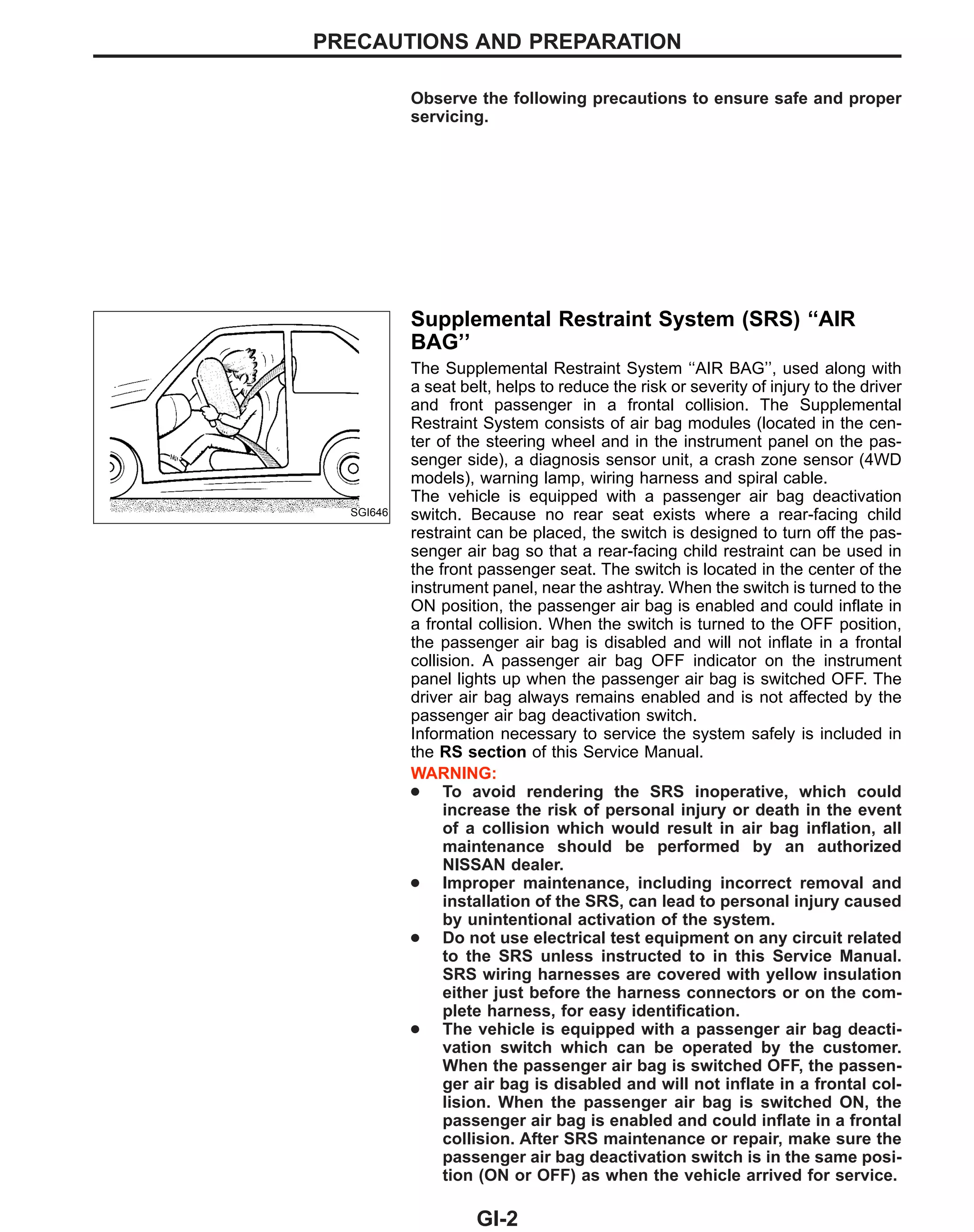 2000 nissan frontier ka service repair manual | PDF