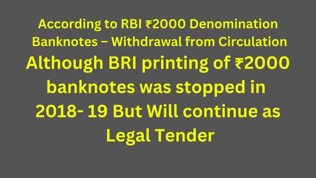 Is it demonetized Again? | PPT