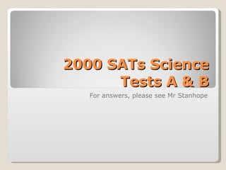 2000 Sa Ts Science | PPT