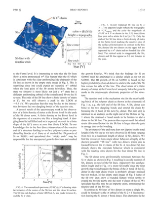 2000 surface polymerization of epitaxial sb wires on si(001) | PDF