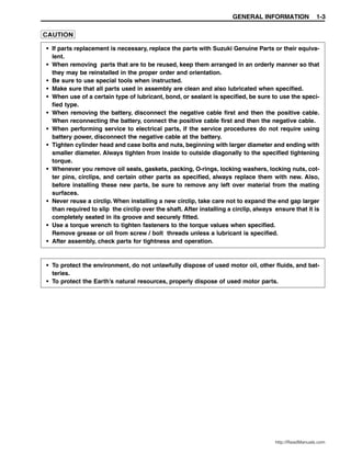 2000 suzuki df25 df30 four stroke outboard motors service repair manual ...