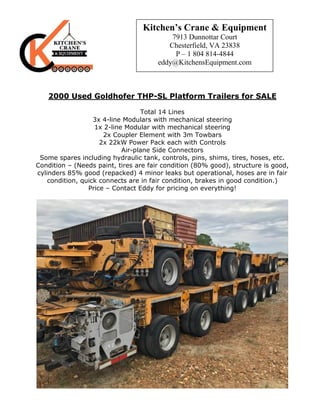 14-lines Goldhofer Platform Trailers for Sale | PDF