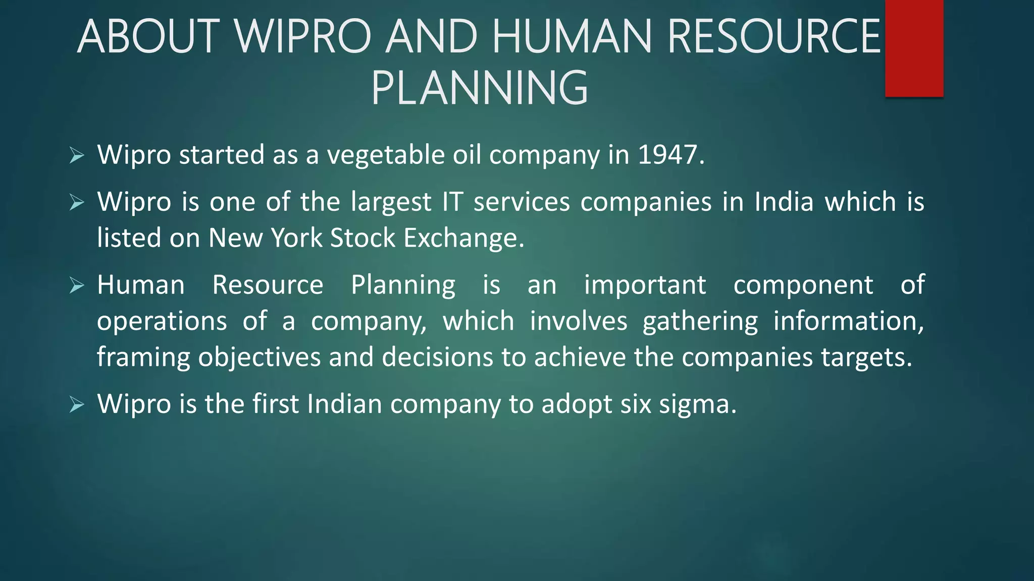 HR practices at Wipro | PPTX