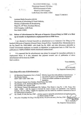 ITBP Notification 2015 | PDF