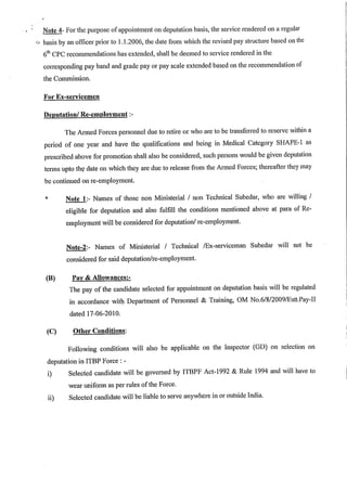 ITBP Notification 2015 | PDF