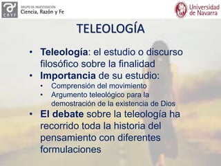 El argumento del diseño y la quinta vía de Santo Tomás | PPTX
