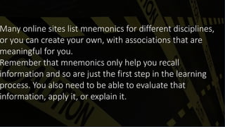 200129 mnemonics | PPTX