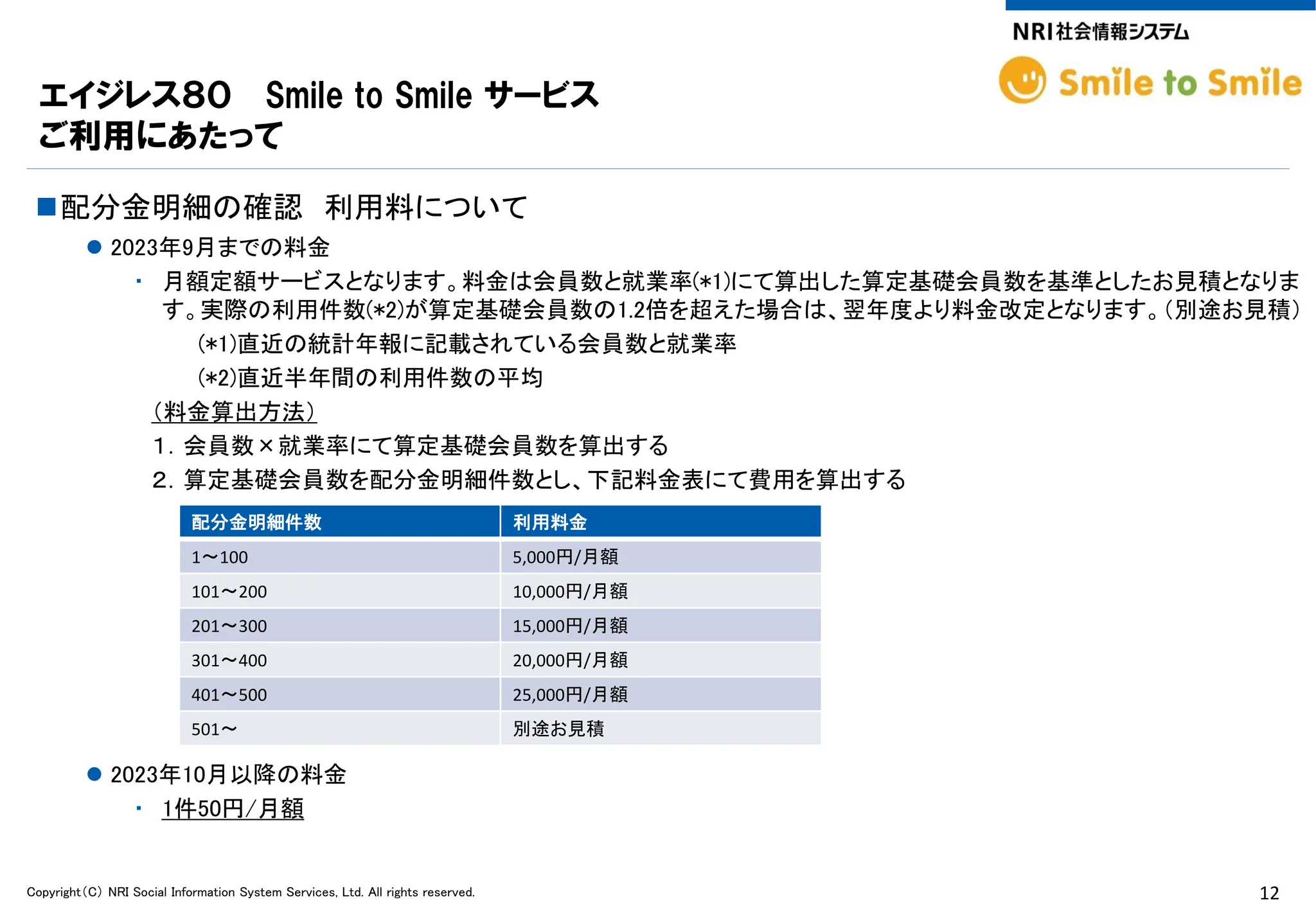 会員向けクラウドサービス 『Smile to Smile サービス』 のご紹介資料 | PDF