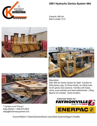 2001 800 ton gantry | PDF