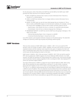 Introduction to IGMP for IPTV Networks | PDF