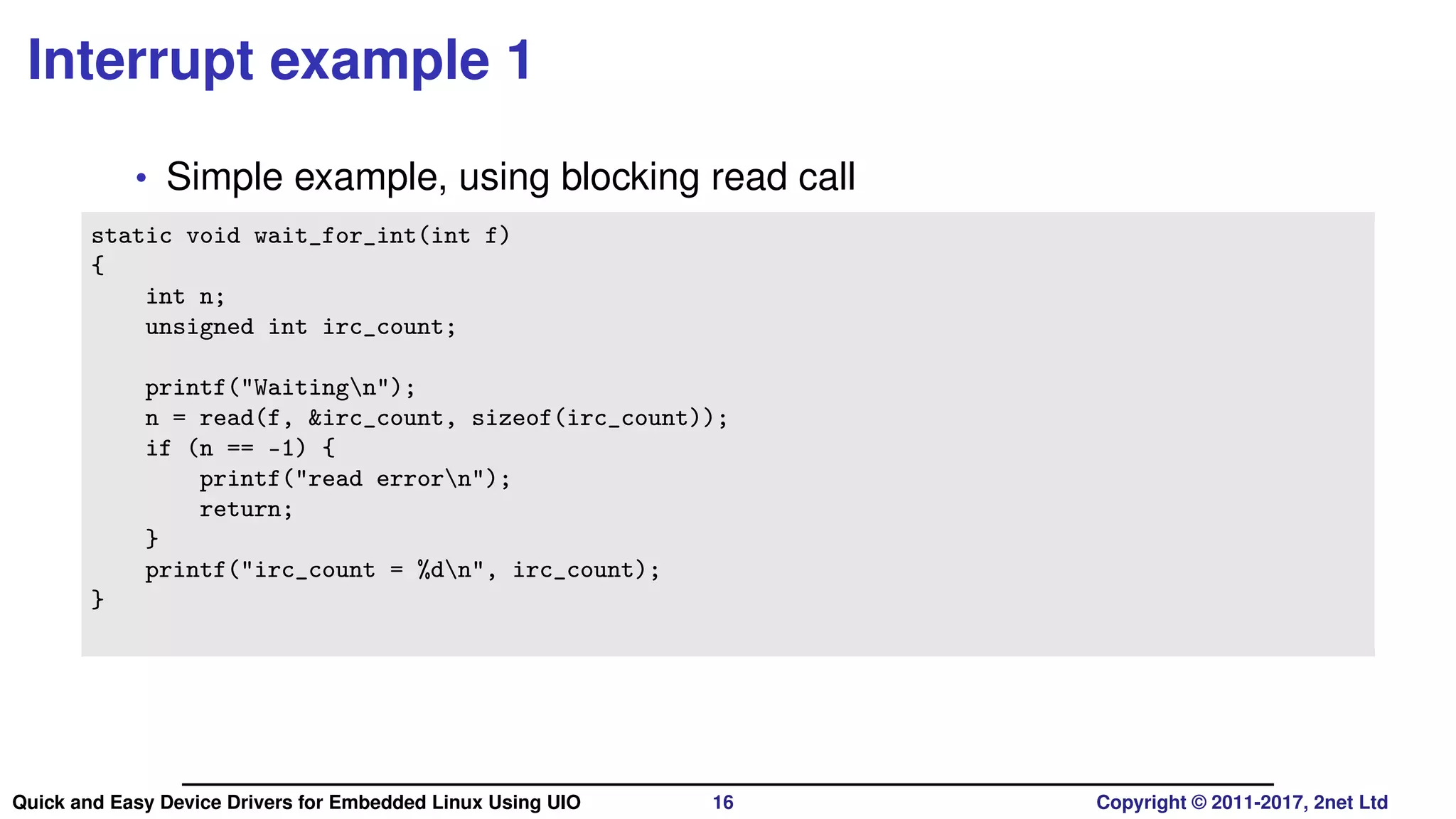 Quick and Easy Device Drivers for Embedded Linux Using UIO | PDF