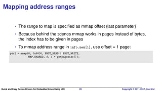 Quick and Easy Device Drivers for Embedded Linux Using UIO | PDF