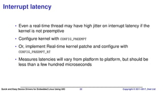 Quick and Easy Device Drivers for Embedded Linux Using UIO | PDF