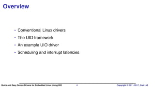 Quick and Easy Device Drivers for Embedded Linux Using UIO | PDF