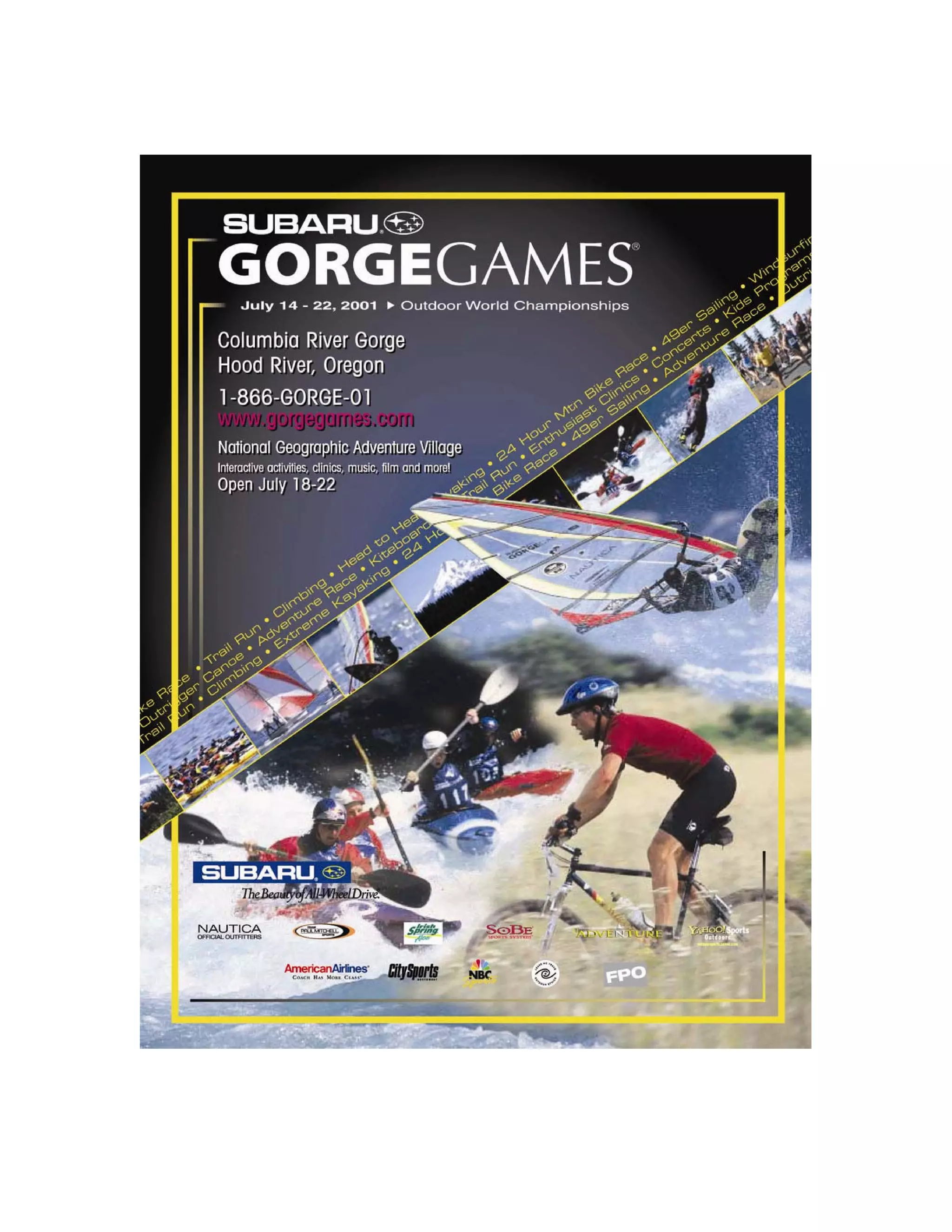 2001 Gorge Games poster | PDF