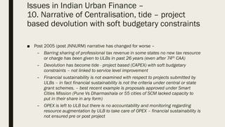 Issues in Indian Urban Finance Part I | PPT