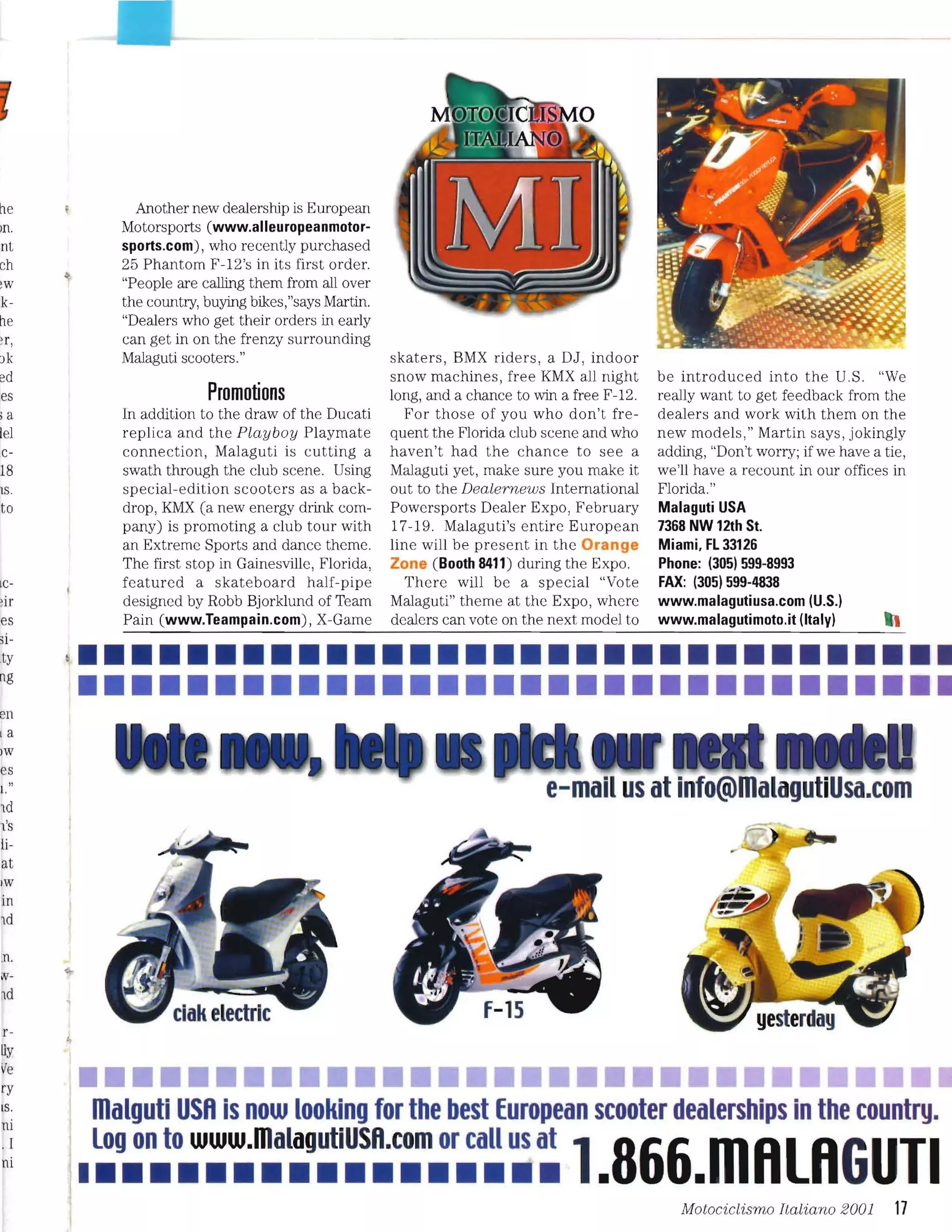 Malaguti Scooters Arrive in the USA | PDF