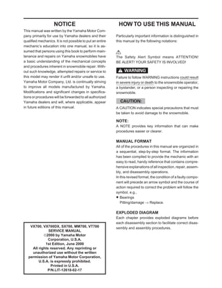 2001 Yamaha VX700DXF Vmax 700 Deluxe Snowmobile Service Repair Manual.pdf