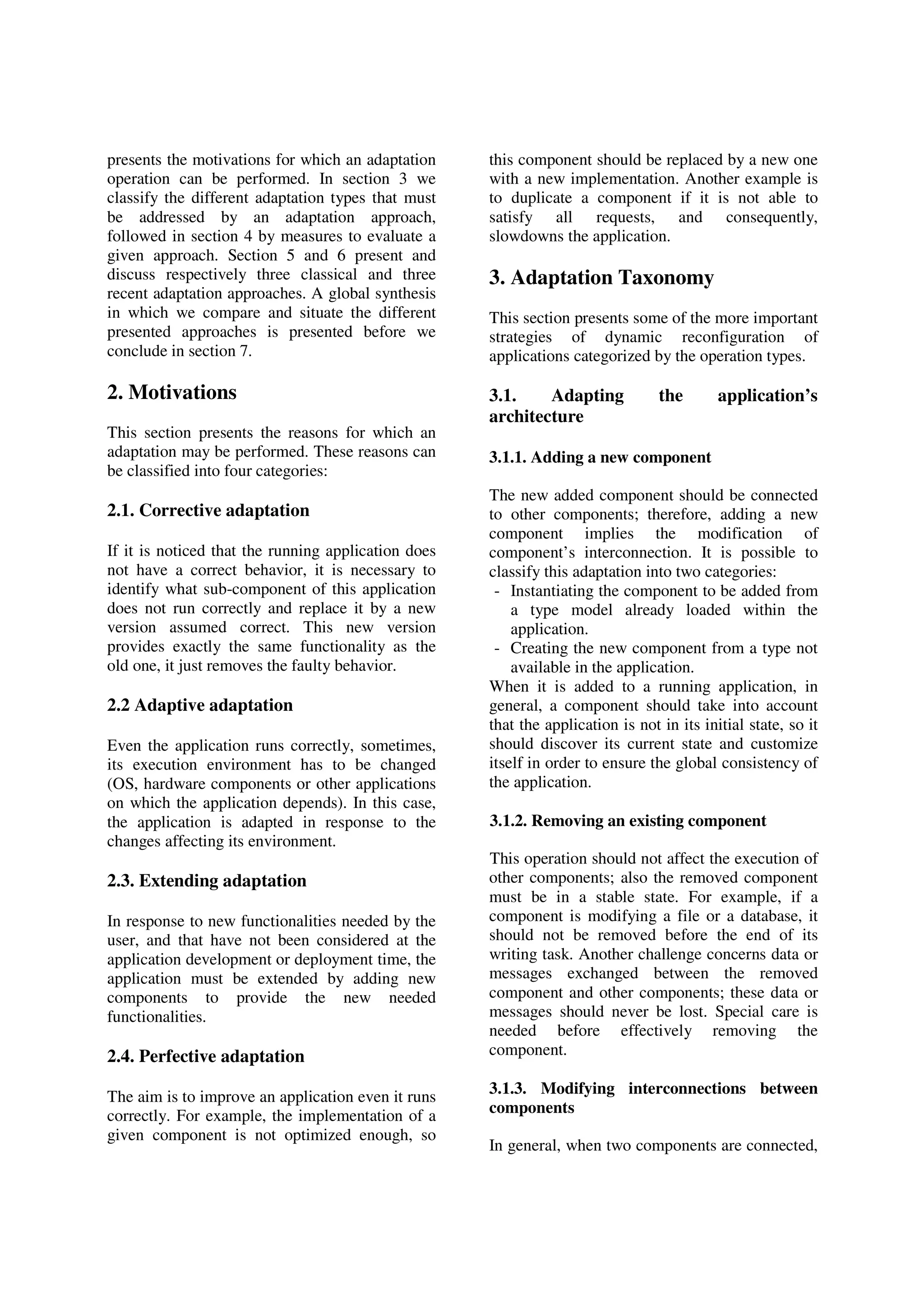 Automatic Adaptation of Component-based Software - Issues and Experiences | PDF