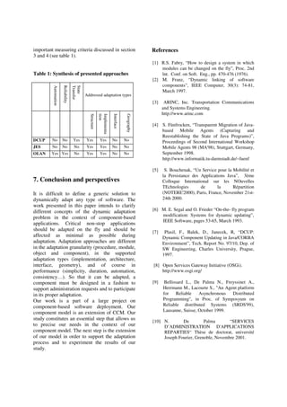 Automatic Adaptation of Component-based Software - Issues and Experiences | PDF
