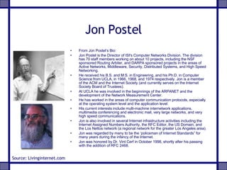 Jonathan Postel Information Sciences Institute