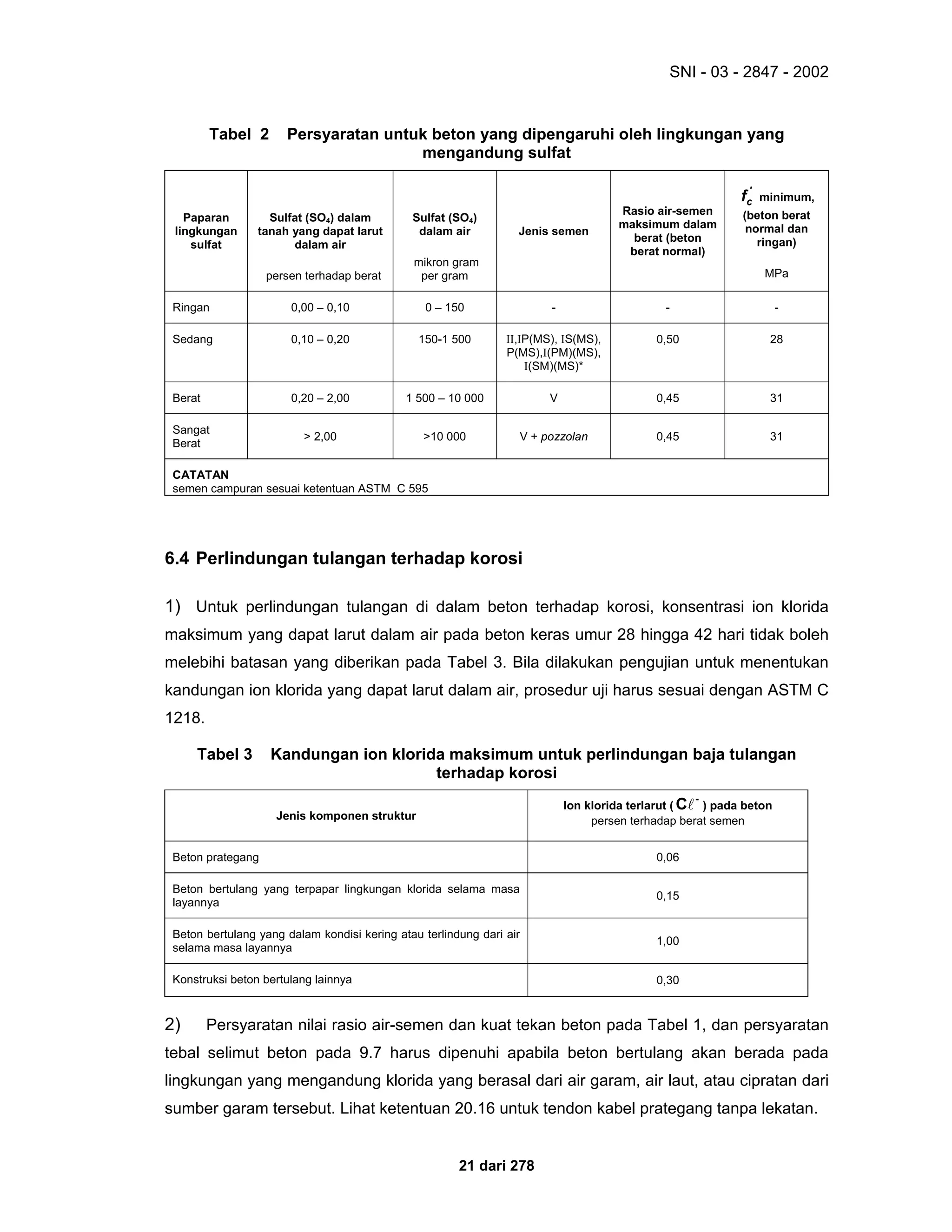 2002 12 sni 03-2847-2002 (beton) | PDF