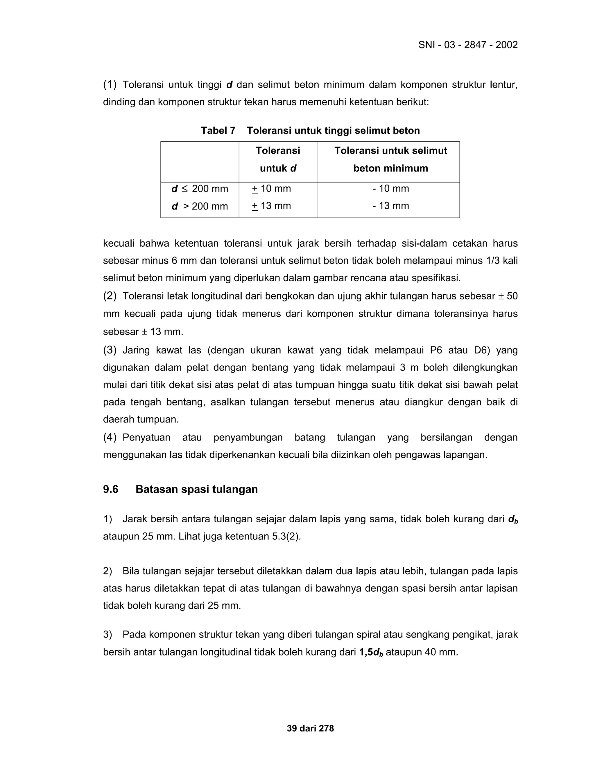 2002 12 sni 03-2847-2002 (beton) | PDF