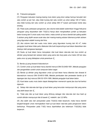 2002 12 sni 03-2847-2002 (beton) | PDF