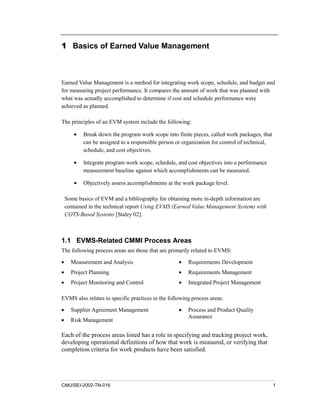 Using CMMI to Improve Earned Value Management | PDF