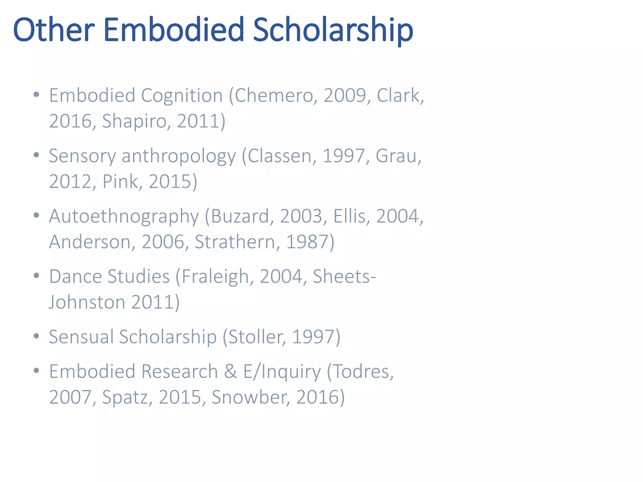 Embodied Methodologies: The Body as Research Instrument | PPTX | Science