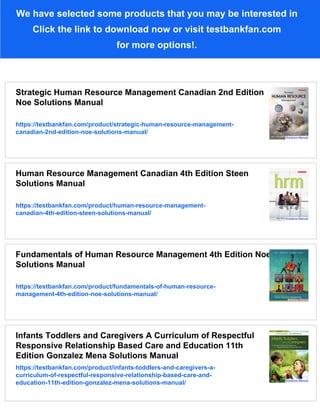 Strategic Human Resource Management 4th Edition Mello Solutions Manual ...