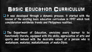 2002 Basic Education Curriculum | PDF
