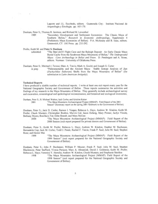 2002 CV of Dr. Peter Dunham (field advisor to Jack Corbo) | DOC